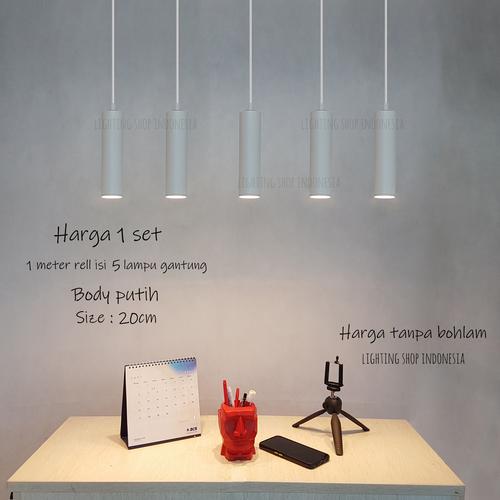Jual Lampu gantung bar minimalis 20cm spotlight rell 1meter track light ...