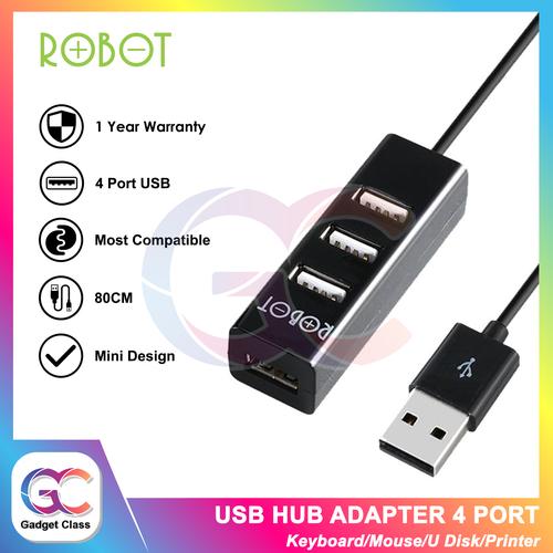 Jual Robot H140-80 USB Hub Adapter 4 Port Keyboard Mouse Printer Flash ...