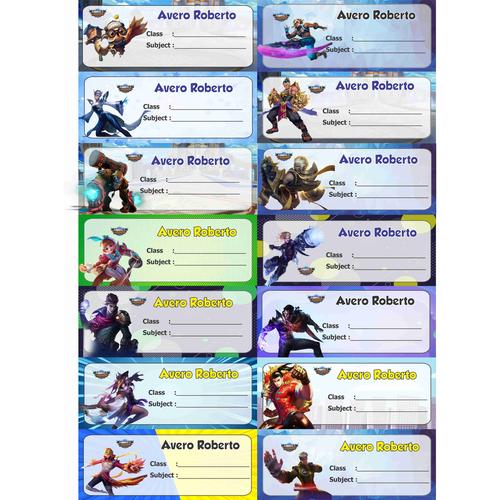 Jual STIKER LABEL BUKU PELAJARAN MOTIF MOBILE LEGEND - Jakarta Barat ...
