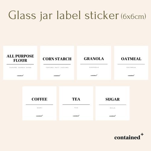 Jual Sticker label toples makanan / air / gula / oatmeal / tepung ...