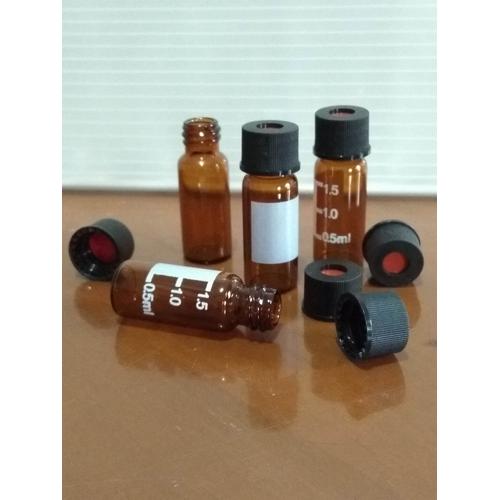 Jual Sample Vial 2 ml isi 10 pcs Amber Botol Vial with Screw Cap Open ...