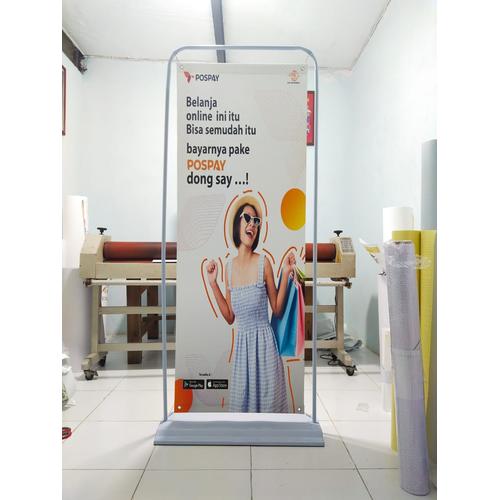 Jual Tripod display/banner stand/ door frame stand/stand banner 1 sisi ...