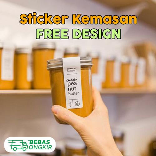 Jual CETAK STIKER KOTAK LABEL MAKANAN STICKER KOTAK KEMASAN PRODUK ...