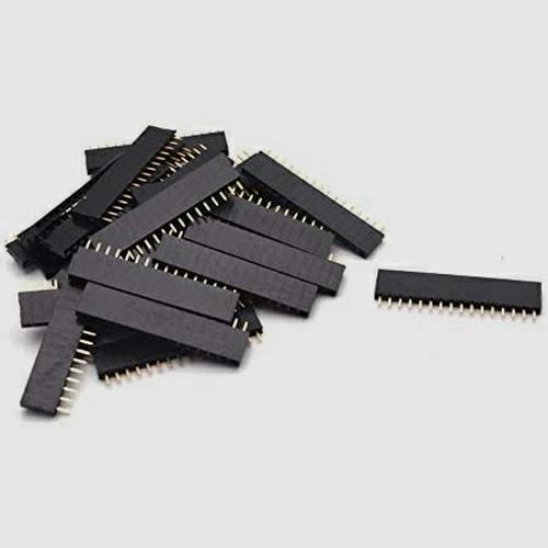 Jual 15 Pin Single Row Straight Female Pin Header 2.54mm Pitch Strip ...