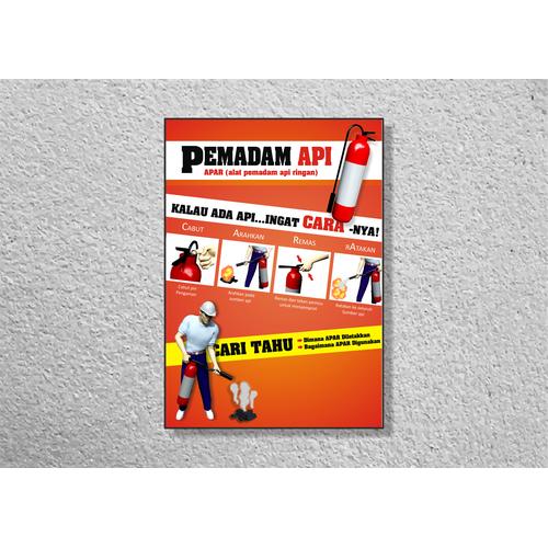 Jual SP002 Poster K3 Safety A2 Frame - C.A.R.A Alat Pemadam Api - Kota ...