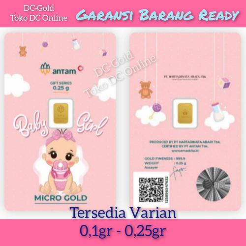 Jual Micro Gold Emas LM Antam-Hartadinata 0,1 gr / 0,25 gr Baby Girl ...