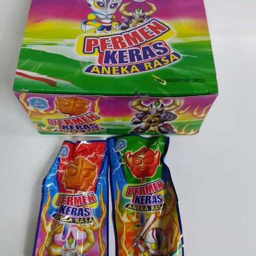 Jual Permen Cemilan Snack Ultraman Superman Lolipop Lollipop Buah (isi ...