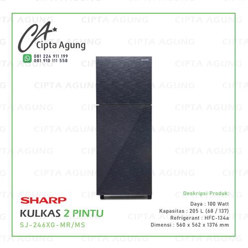 Jual KULKAS 2 PINTU SHARP SJ-246XG-MR/MS SJ246XG MR / MS SJ 246 XG [BDG] - Abu-abu - Kota ...