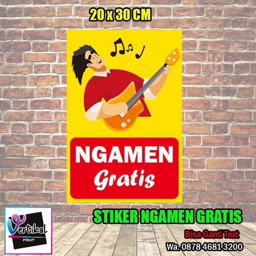 Jual Print Stiker Ngamen Gratis Sticker ukuran 20x30 cm - Jakarta Barat ...