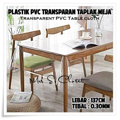 Jual Plastik Mika Super Bening Taplak Meja 4 6 8 Kursi 137cm 0.30mm - Jakarta Pusat - Mrs S ...