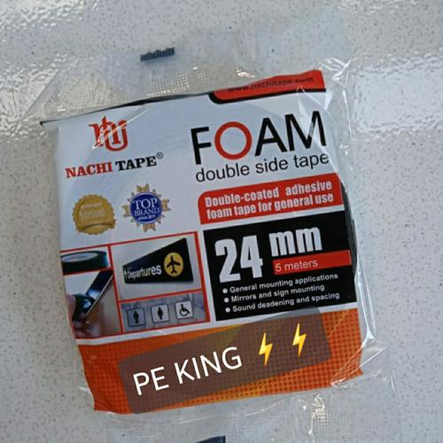 Jual Isolasi Foam Double Tape Nachi 12mm 24mm x 5 mtr Hijau Double sided - 24mm 2.4cm x 5m ...