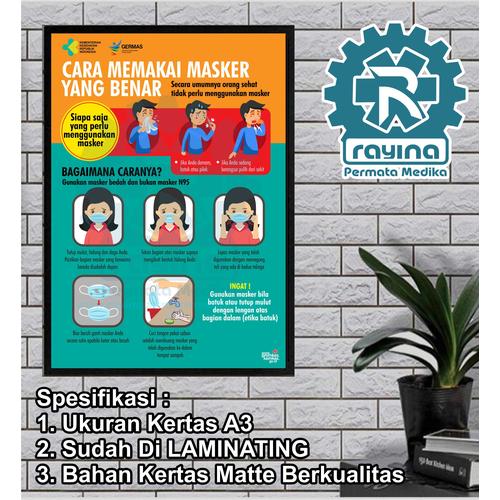 Jual Poster Kesehatan Cara Memakai Masker yang Benar - Kab. Bandung ...