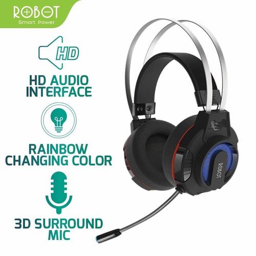 Jual Robot RH-G20 Gaming Wired Headset with 7 Colour LED Light - Kab ...