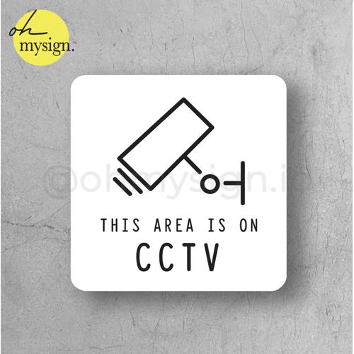 Jual Sign CCTV Area Akrilik UV Print Label - Jakarta Timur - Oh My Sign ...