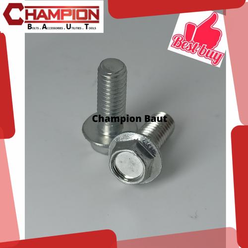 Jual Baut Flange m6 kunci 8mm panjang 15mm water pump ORIGINAL ...