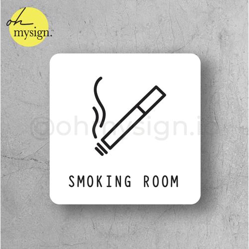 Jual Sign Smoking Room Ruang Merokok Akrilik UV Print Label - Jakarta ...