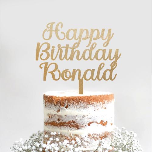 Promo Custom Cake Topper Akrilik Birthday Custom Tulisan Hiasan Kue ...