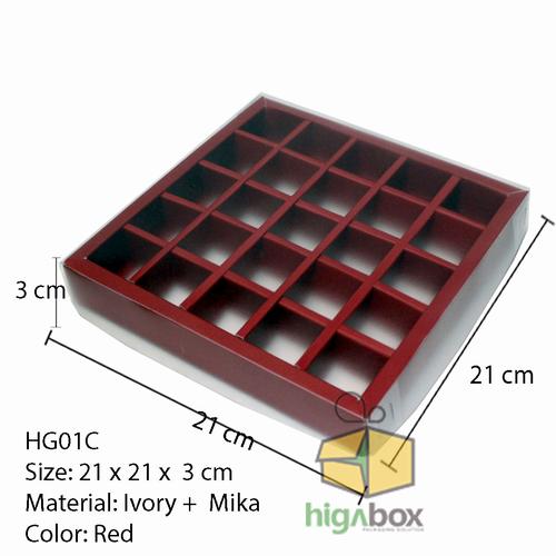 Jual Nastar Box, Kotak Kue Nastar, Dus Kotak Sekat, Box Coklat I HG01 ...