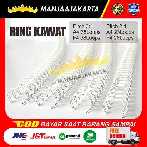 Jual RING KAWAT A4 1/4" PUTIH WIRE 3 : 1 - SPIRAL KAWAT KALENDER ...