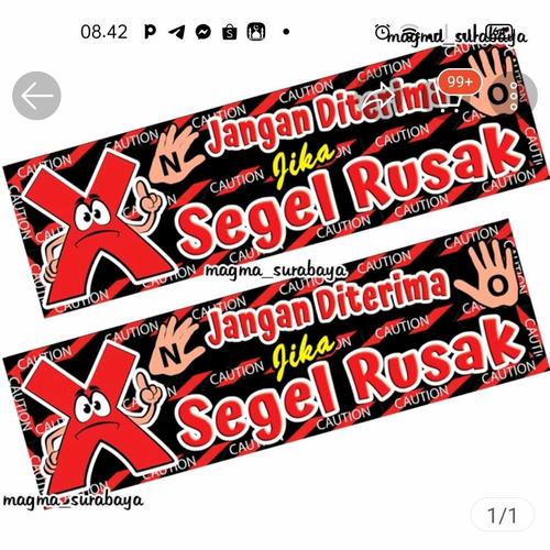 Jual sticker fragile segel rusak jangan di terima - Kota Surabaya ...