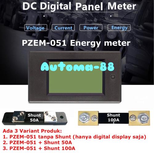 Jual PZEM-051 DC KWH Watt Volt Ampere Energy meter 6.5V-100V 50A 100A - PZEM-051 50A - Kab ...