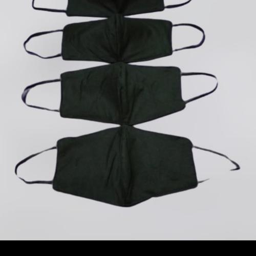 Jual MASKER KAIN KARER PRIA/WANITA-HITAM POLOS Bahan Kain D Lapis ...