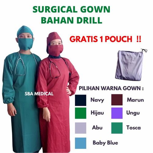 Jual SURGICAL GOWN AMERICAN DRILL | BAJU OPERASI | GOWN APD | GOWN ...