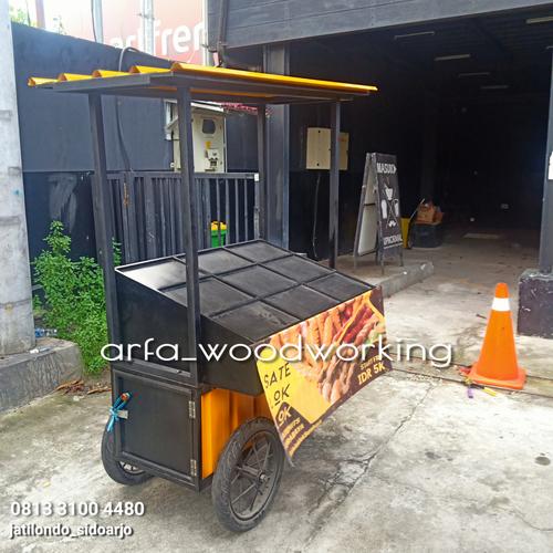 Jual Gerobak Rombong Street Food Bakaran Frozen Dorong Meja SusunTangga ...