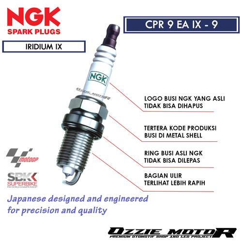Jual BUSI MOTOR RACING NGK IRIDIUM CPR9EAIX-9 ORIGINAL MADE IN JAPAN ...