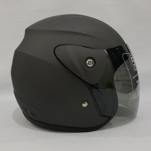 Jual Helm Motor Half Face Evo Polos Grey Metalic Steel SNI Dewasa ...