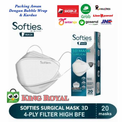 Jual SOFTIES KF94 SURGICAL MASK / MASKER 3D 4PLY / MASKER MEDIS / ISI ...