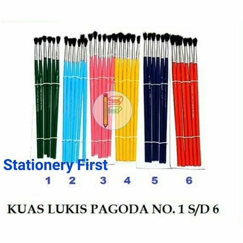 Jual Kuas Lukis Pagoda No. 1-6 per lembar isi 6pcs - 2 - Jakarta Pusat ...