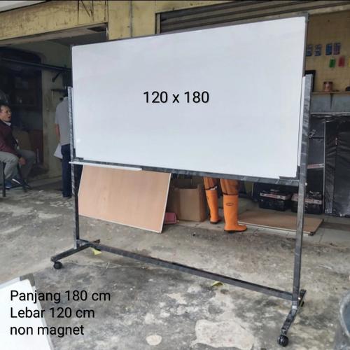 Jual whiteboard kantor 120x180 cm papan tulis dan kakinya - papan+ ...