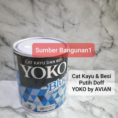 Jual Cat kayu dan besi putih doff dop super white matt YOKO by AVIAN ...