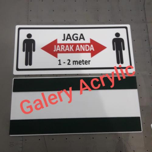 Jual Akrilik sign label Sign Board Prokes JAGA JARAK ANDA - Kota ...
