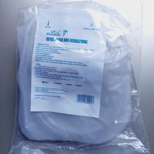 Jual Masker Oksigen Non Rebreathing/ Selang Oxygen Sungkup dan Kantong ...