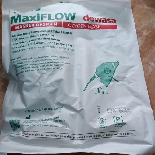 Jual Masker oksigen O2 Maxiflow Dewasa Besmed | selang O2 - Kota ...