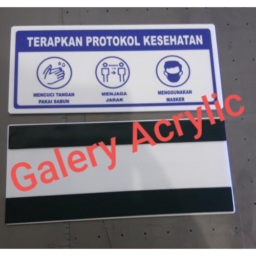 Jual Sign Label Akrilik PROKES 3M rambu prokes akrilik - Kota Tangerang ...