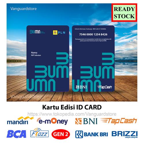 Jual Emoney ID CARD PLN NEW BUMN BNI Tapcash Etoll Pengenal - 2 SISI ...