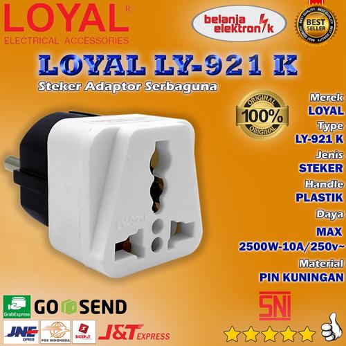 Jual Over Steker Kaki 3 ke Kaki 2 Sambungan Colokan Listrik LOYAL LY ...