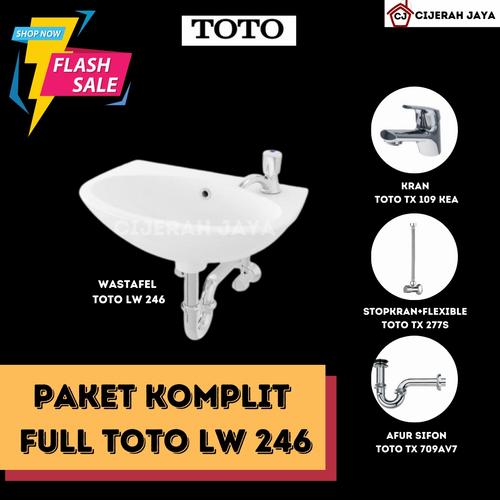 Jual PAKET WASTAFEL TOTO LW 246 J + ALAT FULL TOTO / WASHTAFEL TOTO ...