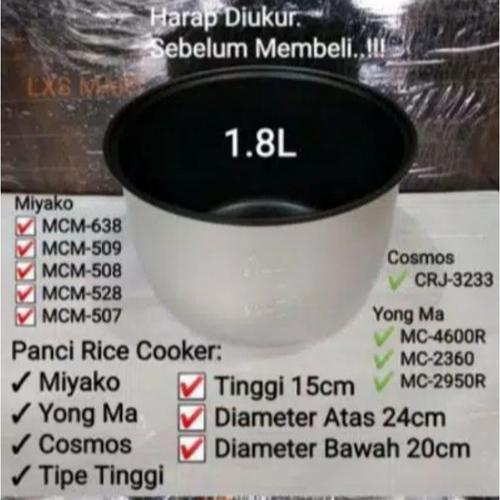 Jual PANCI RICE COOKER / MAGICOM 1,8 LITER RENDAH UNIVERSAL - 1.8L ...