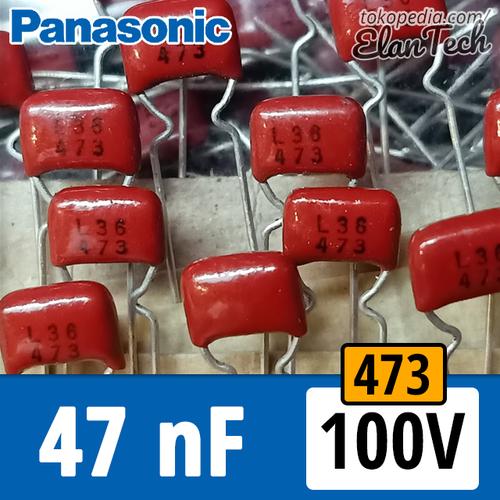 Jual 47nF / 473 100V Milar Film Capacitor 47n 47 nF Kapasitor ElanTech ...