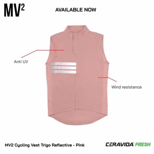 Promo Vest Sepeda MV2 Trigo Reflective Cycling Vest - Pink - Kab ...