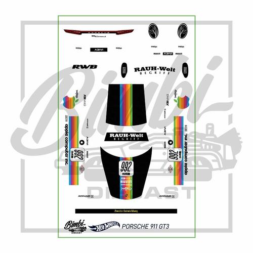 Jual Decal RWB Porsche 911 GT3 apple custom diecast hotwheels - Kota ...