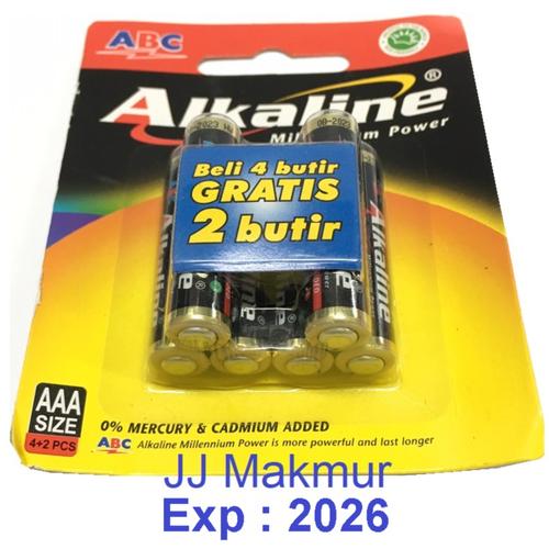Jual Batu Baterai ABC Alkaline AAA isi 6pc - Batere Battery a3 isi 6 pc ...