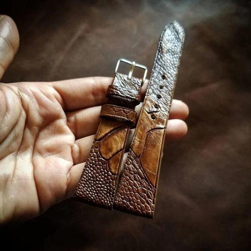 Jual strap jam kulit kaki burung unta golden brown - Kab. Wonogiri ...