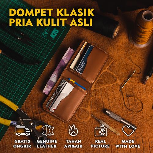 Jual dompet pria kulit sapi asli handmade genuine leather bifold wallet ...