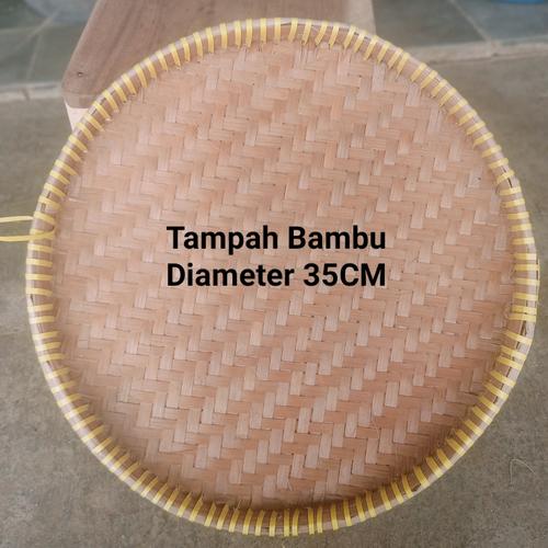 Jual tampah bambu diameter 35CM tempat nasi tumpeng jajanan pasar dll ...