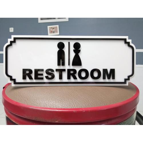 Jual Logo Toilet Restroom/ Sign Toilet Restroom/ Akrilik Hiasan Rumah ...